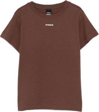 Pinko Pinko, Femme, Tops, Brun, Taille: 36 FR Basico T-shirt
