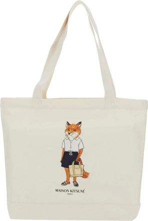 Maison Kitsun&eacute; Homme, Sacs, Beige, Taille: ONE Size Maison Kitsune Sacs.. Beige