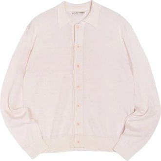 Ymc You Must Create Homme, Pulls, Rose, Taille: XL Cardigan &agrave; col en maille