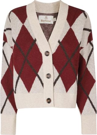 Barbour Harleigh Argyle Wollmischungs-Strickjacke - - Knitwear - Damen - Mehrfarbig - XS