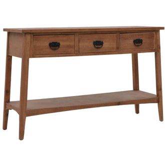 vidaXL Konsolentisch Tannenholz Massiv 126x40x77,5 cm Braun vidaXL