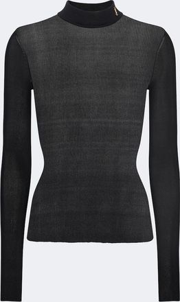 Saint Laurent Top Monogram en soie &agrave; logo