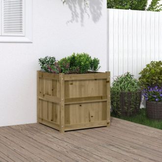 vidaXL Vidaxl - Jardinière dextérieur 60x60x60 cm bois de pin imprégné