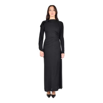 Victoria Beckham Draped Jersey Gown - - Dresses - Damen - Schwarzk - XS