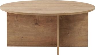 M&S Collection Table basse ronde en bois &oslash;90cm - Bois clair - Soho