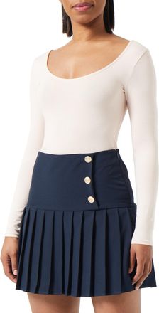 Koton Women Button Detail Pleated Mini Skirt