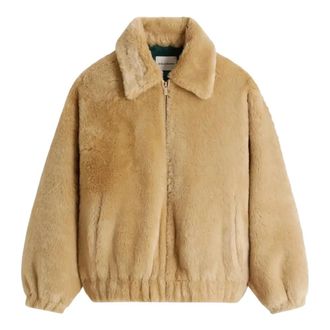 Dr&ocirc;le de Monsieur La Fausse Fourrure Slogan - - Jackets - Herren - Beige - M