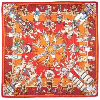 Herm&egrave;s Pre-owned 140 Scarf Kachinas - - Pre-owned - Damen - Mehrfarbig - ONE SIZE