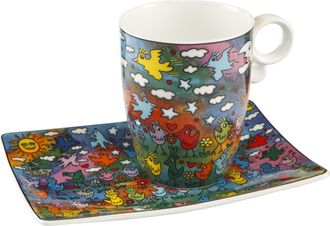 GOEBEL 26-102-23-1 Tasse mit Untertasse, Porzellan, 350 ml