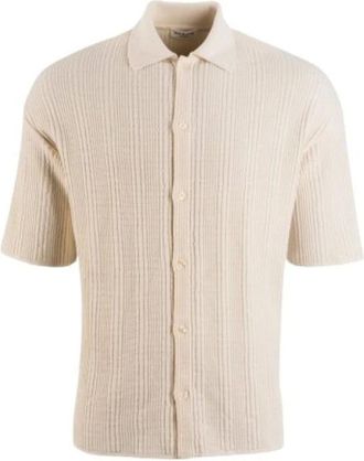 Phil Petter Homme, Chemises, Blanc, Taille: M Seersucker Knit Shirt
