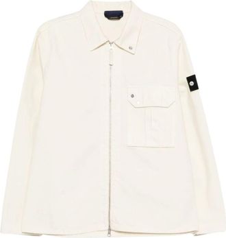 Stone Island Homme, Vestes, Blanc, Taille: M Light Jacket