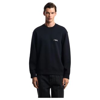 Emporio Armani Blaue Pullover f&uuml;r M&auml;nner - - Sweatshirts & Hoodies - Herren - Blau - S