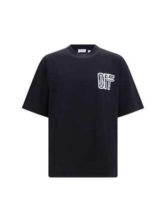 Off-white Mens T-Shirt Motion Arrow Skate Black Cotton T-Shirts And Polos