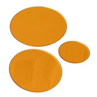 Cabilock Fotografie-requisitenbretter 3er-Set Acryl Glatte Oberfl&auml;che F&uuml;r Zuhause Orange