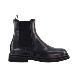 Dolce & Gabbana Geb&uuml;rsteter Kn&ouml;chelstiefel in Schwarz - - Shoes - Herren - Schwarzk - 42 1/2 EU