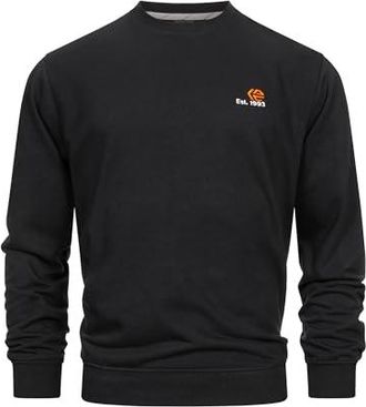 Indicode Hommes INJulius Sweatshirt | Sweat avec Poignets c&ocirc;tel&eacute;s Navy XXL