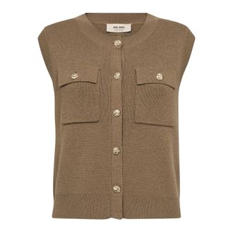 Mos Mosh &Auml;rmellose Strickware - - Knitwear - Damen - Braun - M