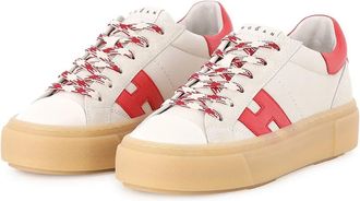 Hogan Low-Top Sneaker - Sneaker aus Leder - Gr. 36 (EU) - in Beige - f&uuml;r Damen