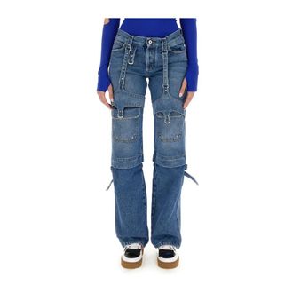 Off-white Femme, Jeans, Bleu, Taille: W28 Cargo Jeans