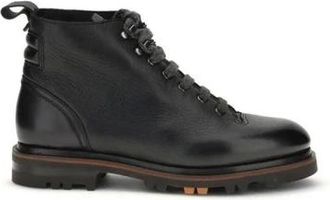 Santoni Homme, Chaussures, Noir, Taille: 39 EU Bottine en cuir &agrave; fermeture &eacute;clair lat&eacute;rale et talon bloc