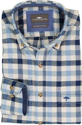 Fynch-Hatton Fynch-Hatton Herren Hemden blau Flanell