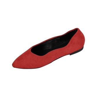 Generic Ballerines plates d&eacute;contract&eacute;es &agrave; bout pointu pour femme - Couleur unie - Classique - Tendance - L&eacute;g&egrave;res et confortables - &Agrave; enfiler - Pour le travail