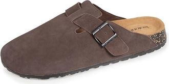 Isotoner Sabots Homme en Cuir, Semelle Extra Souple, 41 EU, Chocolat