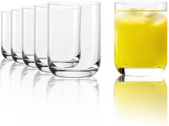 Stölzle Saftgläser Classic 6er-Set 260ml - Hochwertige Allroundgläser für Saft, Wasser & Cocktails - Schlichte Wassergläser aus Kristallglas - Spülmaschinen- 