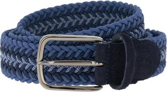 Boggi Milano Homme, Accessoires, Bleu, Taille: 85 CM Woven Viscose Blend Belt