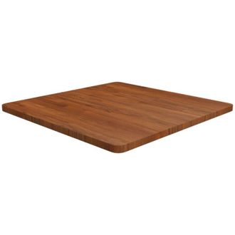 vidaXL Dessus de table carr&eacute; Marron fonc&eacute;70x70x2,5cm Bois ch&ecirc;ne trait&eacute;