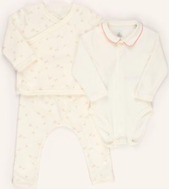Petit Bateau Petit Bateau Set: Jacke, Body Und Leggings weiss
