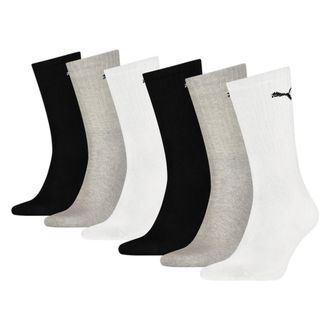 Puma Crew-Socken (6er-Pack), Kleidung, Grau, 35-38