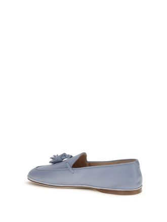 Fratelli Rossetti Womens Tassel Loafers Light Blue Calf Leather