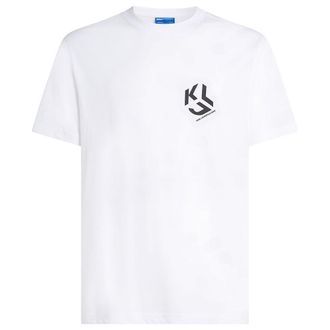 Karl Lagerfeld Karl Lagerfeld Jeans, Herren, Regular Kurzarm-T-Shirt Mit Monogramm-Logo, Normale Passform, Weiss, L