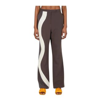 Ahluwalia Studio Ausdrucksstarke Ma&szlig;geschneiderte Hose - - Trousers - Damen - Braun - S