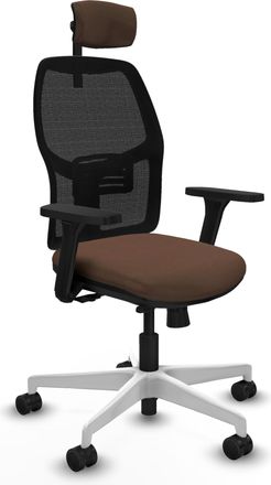 Piqueras y Crespo Alfera Arbeitsstuhl mit 3D-Armen, h&ouml;henverstellbarer Lendenwirbelst&uuml;tze und h&ouml;henverstellbarem Kopfteil und Neigungsverstellung, ausgestattet mit Sync