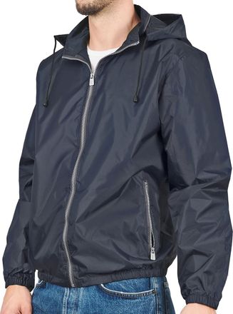 Perletti Windbreaker Jacke Herren Damen Wasserdicht - Unisex Windjacke Leicht Schwarz Blau Gr&uuml;n f&uuml;r Outdoor Sport - Windschutz Trainingsjacke mit Kapuze Rei&szlig;ve