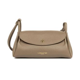 Lancaster Akkordeon Doppel Umh&auml;ngetasche Taupe-Gold - - Bags - Damen - Orange - ONE SIZE