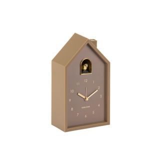Karlsson Wecker Modern Cuckoo ORO - Braun - 15x11.5x20cm - Rechteck - Kunststoff - Wecker f&uuml;r Schlafzimmer - Weihnachtsdekoration - Geschenk f&uuml;r sie