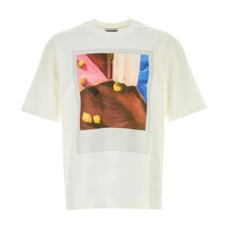 Jil Sander Grafik-T-Shirt - - Tops - Herren - Wei&szlig; - XL