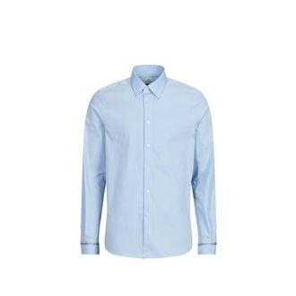 Paul Smith Chemise droite en coton m&eacute;lang&eacute;