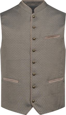 N&uuml;bler Trachtenweste N&Uuml;BLER Trachtengilet Karlos, Herren, Gr. 48, braun, Obermaterial: 70% Polyester PES. 30% Viskose CV., Westen, Topseller