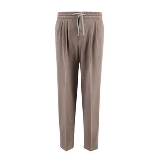 Brunello Cucinelli Homme, Pantalons, Beige, Taille: XL Pantalon de loisirs en velours c&ocirc;tel&eacute; avec cordon de serrage