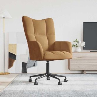 vidaXL Relaxsessel Braun Samt Vidaxl