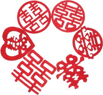 Valiclud 120 St&uuml;ck Chinesisches Streukonfetti Xi Zeichen 5cm Leichte Tischdekoration f&uuml;r Hochzeitsfeiern Romantische Partys und Verlobungen