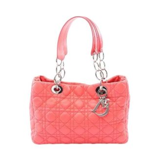 Dior Pre-owned Cannage Leder Tote Bag - - Pre-owned - Damen - Rosa - ONE SIZE