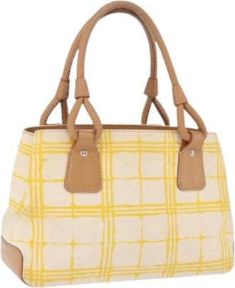 Burberry Sac &agrave; main vintage doccasion - Femme - Pre-owned - Jaune - Taille: ONE Size