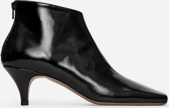 Arket Stiefelette Aus Gl&auml;nzendem Leder -Schwarz