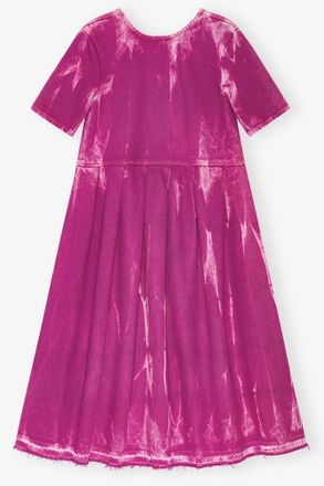 Ganni Robe midi en denim Boysenberry Coton - Taille 38