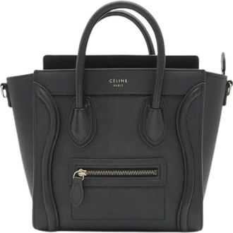 Celine Sac &agrave; main vintage en cuir Pre-owned - Femme - Pre-owned - Noir - Taille: ONE Size